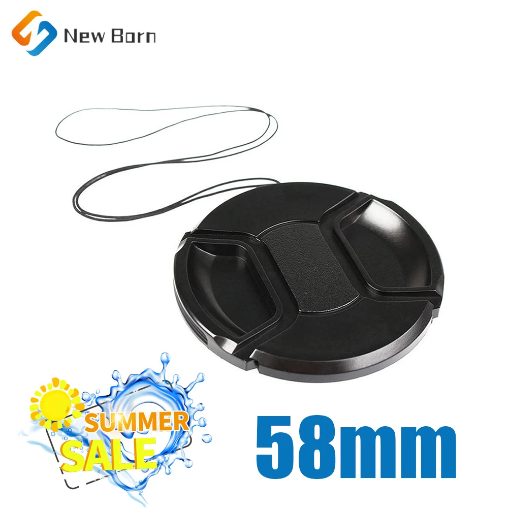 58mm Protect Front Cover Hood Camera Lens Cap For Nikon Sony Canon EOS ...