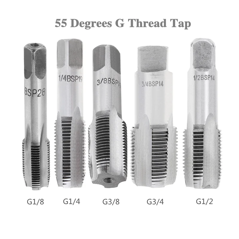G1/2 G1/4 G1/8 G3/8 G3/4 Thread Tap 55 Degrees Attack Pipe Plate G Tap Hand Tapping Tube Thread ...