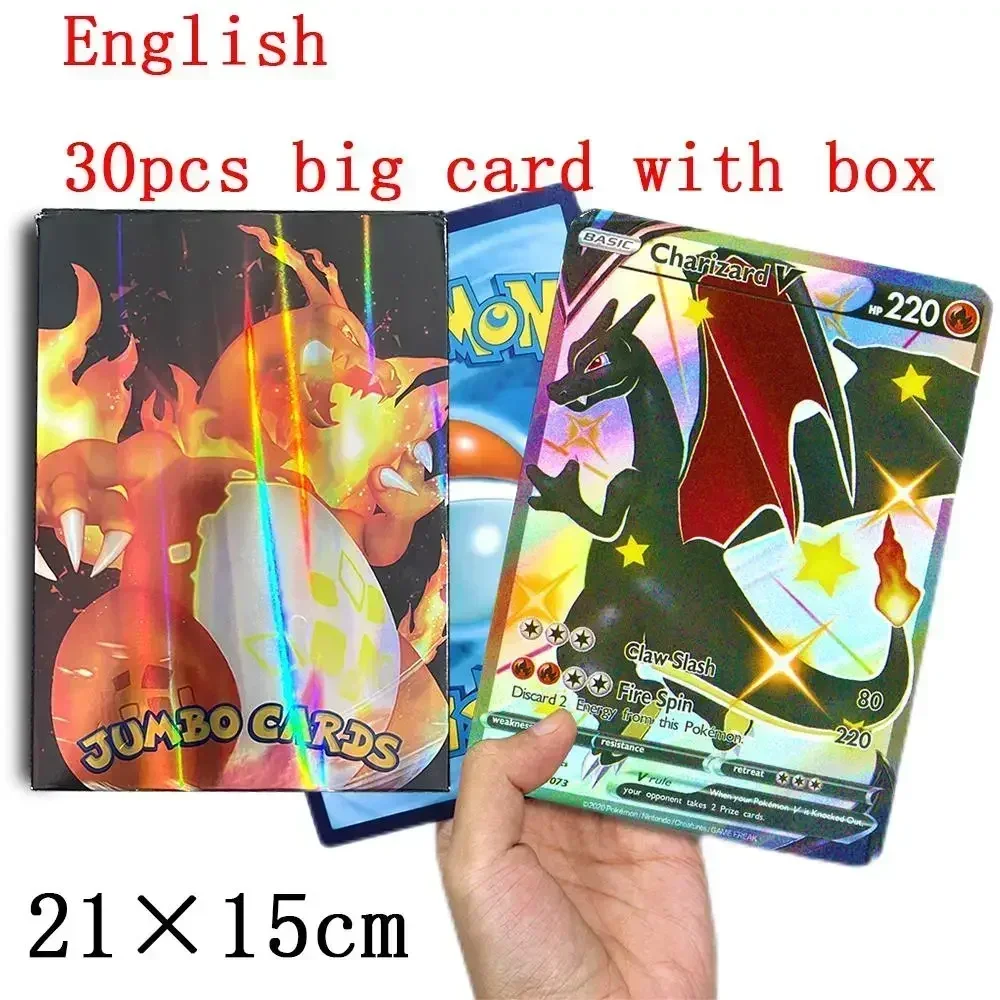 Cartas grandes de Pokémon, cartas de arcoíris de gran tamaño, 21x15cm ...