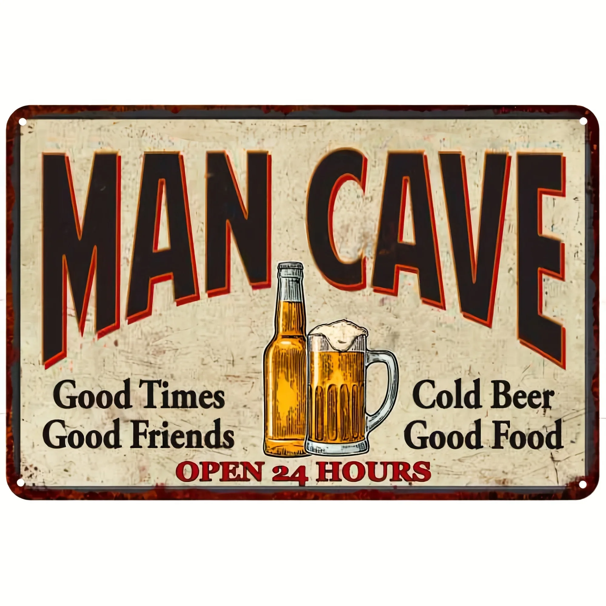 1pc, Man Cave Sign Garage Décor Mancave Signs Decorations Retro Vintage ...
