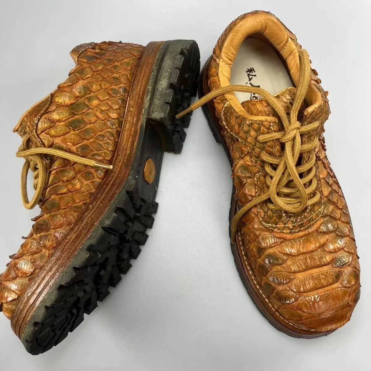 Men-s-lace-up-snake-leather-casual-shoes-leather-soles-plus-rubber ...