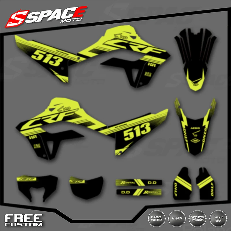 SPACE Custom Motorcycle Graphics Background Decal for HONDA CRF 2021 ...