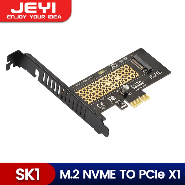 JEYI M.2 NVME to PCIe 4.0 x16 Adapter, M.2 NVMe SSD to PCI-e 4.0 Expansion Card, Supports 2280 ...