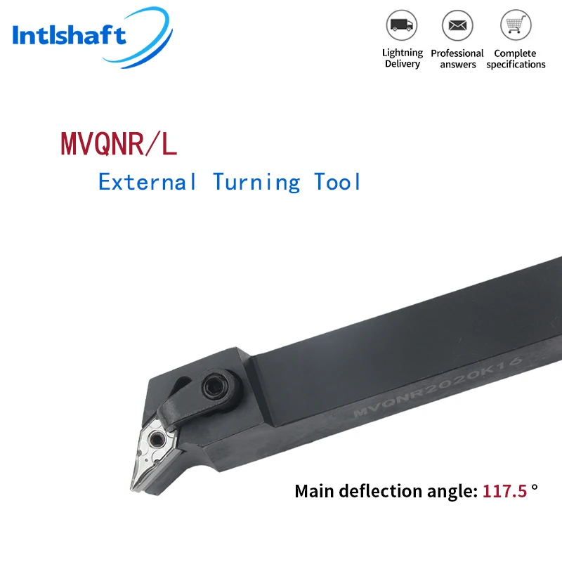 Intlshaft MVJNR/L Lathe Cutting Tools MVQNR2020K16 MVQNR2525M16 MVQNR3232P16 External Turning ...