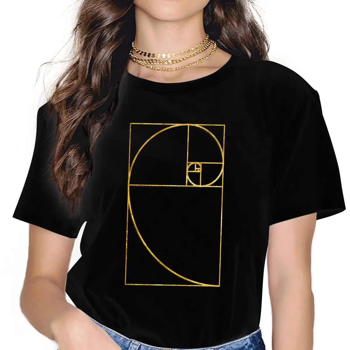 Fibonacci-Sequence-Golden-Ratio-Spiral-Essential-Tshirt-Graphic-Women ...