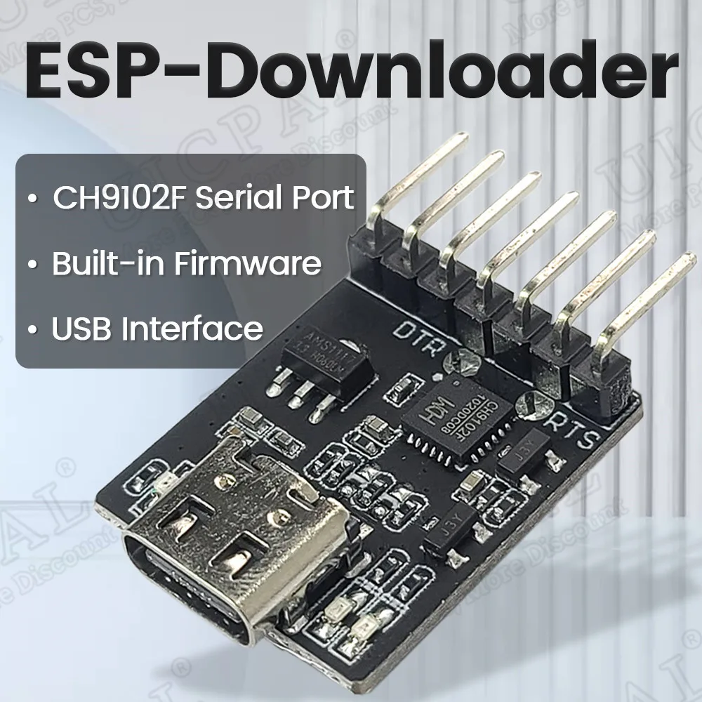 CH9102F-Downloader-Module-Chip-Serial-Port-Download-7Pin-Program-Burning-for-ESP32-MINI-TYPE-C ...