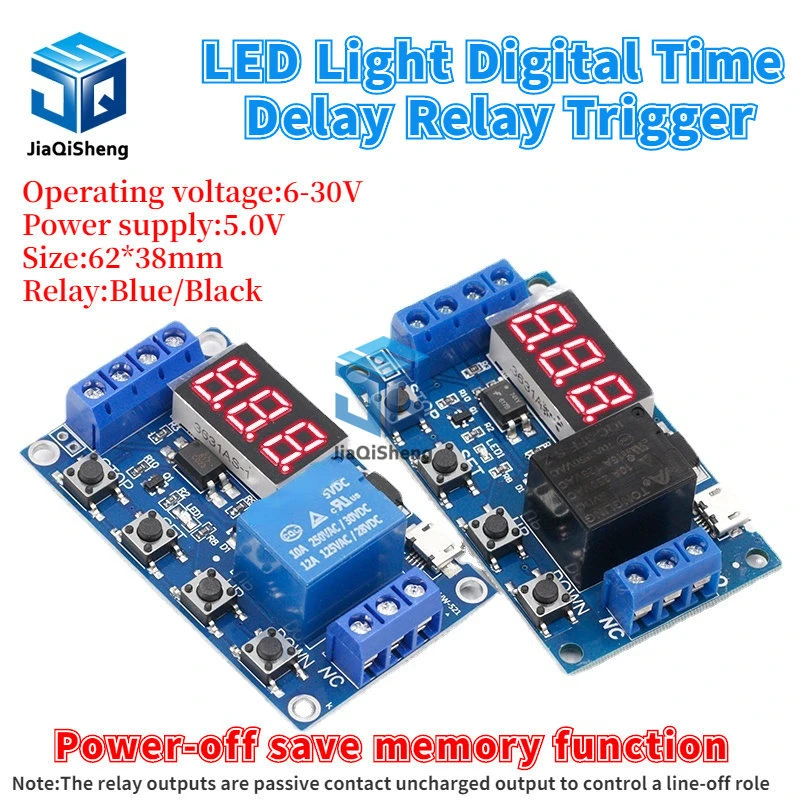 Dc 5v 12v 24v Led Light Digital Time Delay Relay Trigger Cycle Timer Delay Switch Circuit Board ...