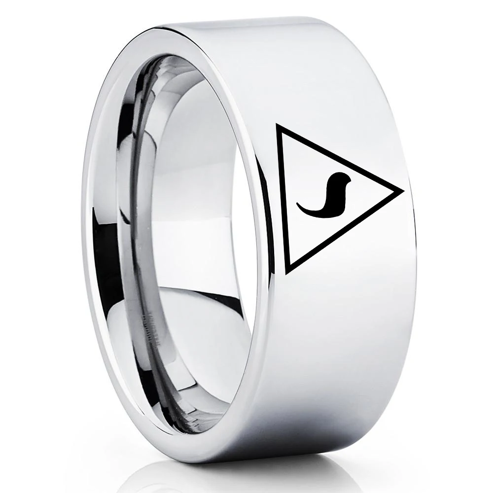 Custom Engrave 14th Degree Masonic 8mm Pipe Cut Tungsten Carbide ...