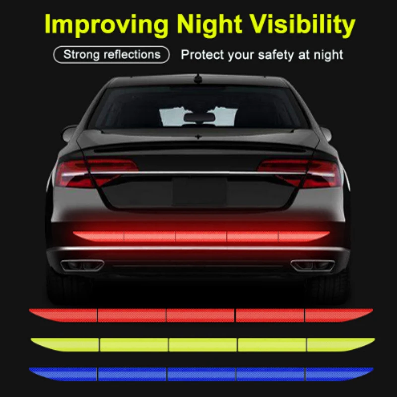 90cm Reflective Car Decal Safety Warning Reflector Tape Car Stickers ...