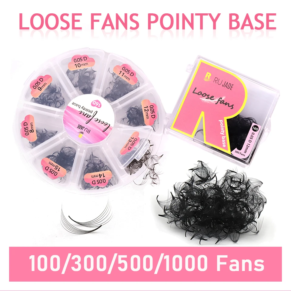 Rujade-Loose-Fan-Eyelash-Mix-3D-5D-6D-8D-10D-16D-Pointy-Thin-Base ...