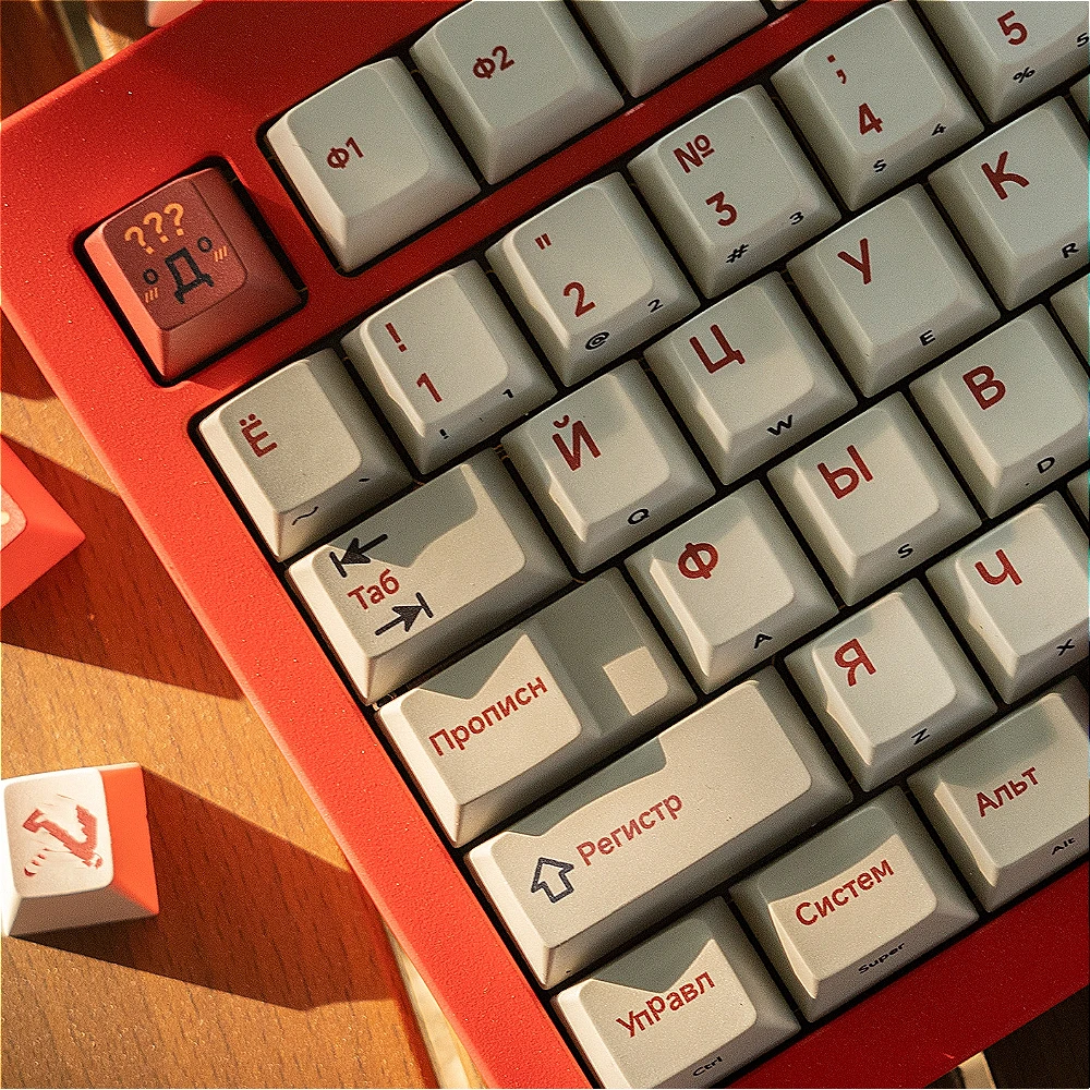 148Keys-Russian-Keycap-Retro-Soviet-Theme-Cherry-PBT-Keycap-With-Front ...