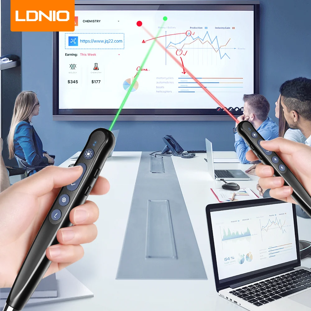 Laser-Pointer-Pen-Wireless-Presenter-PPT-Page-Turner-Remote-Control ...