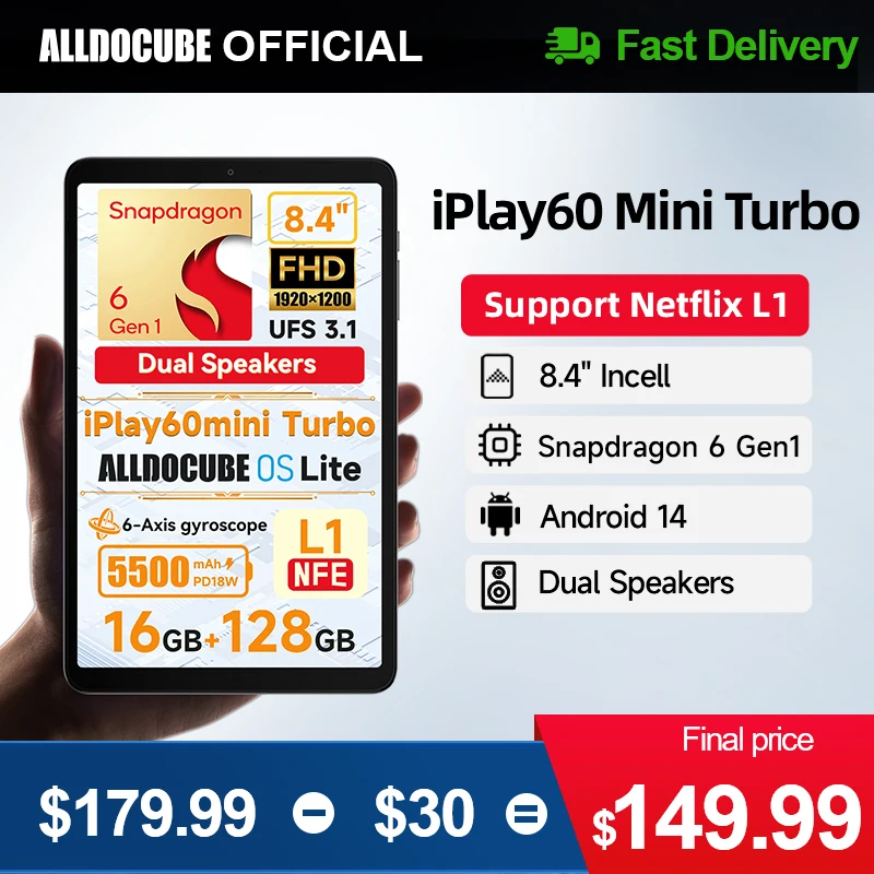 Mini-Turbo-Tablet-Snapdragon-6gen-1-Alldocube-iPlay60-Android-14-8GB ...