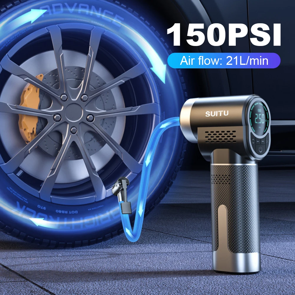 150PSI-Wireless-Car-Air-Compressor-Electric-Portable-Smart-Car-Tire-Air ...