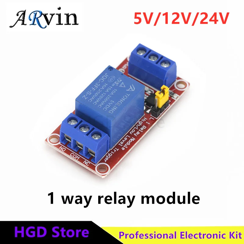 5V 12V 24V One 1 Channel Relay Module Board Shield with optocoupler ...