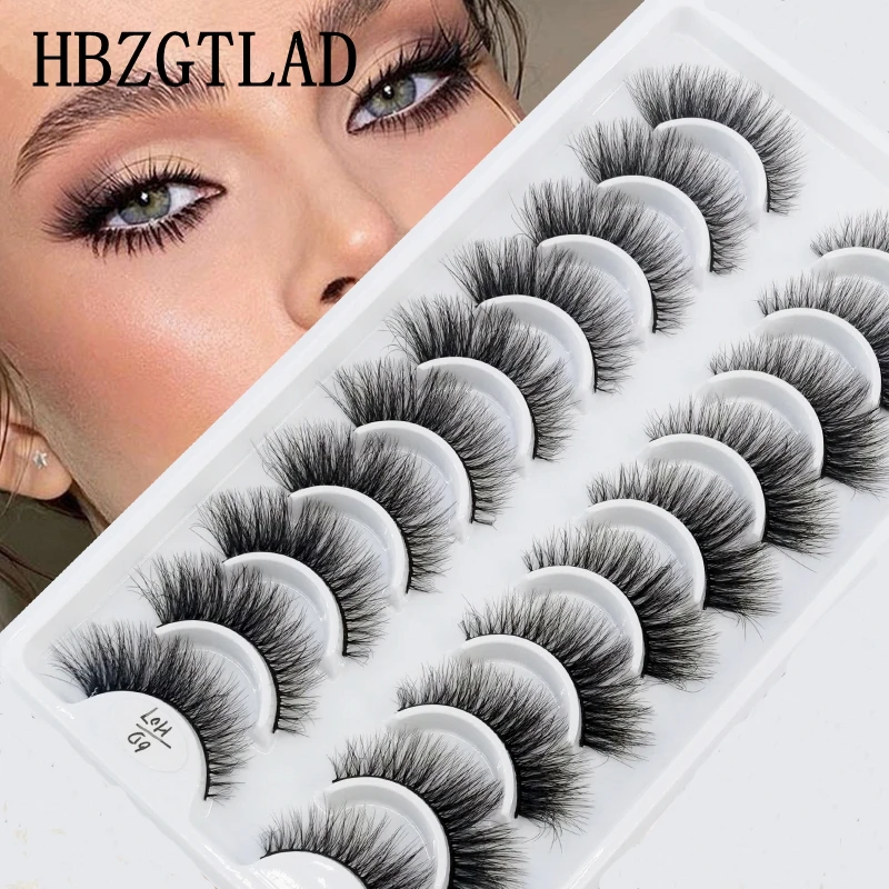 10Pairs-3D-Faux-Mink-False-Eyelashes-Natural-Messy-Crisscross-Eyelash ...