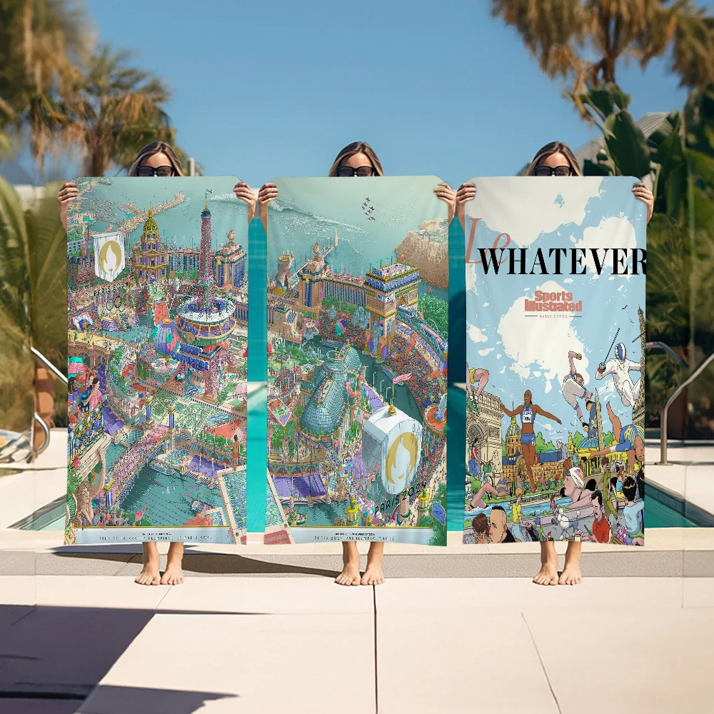 Paris-2024-olympics-Big-Microfiber-Beach-Towels-Quick-Dry-Towel-Sand ...