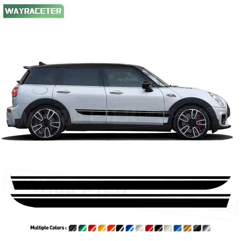 2-Pcs-Door-Side-Stripes-Sticker-Carbon-Fiber-Vinyl-Decal-For-MINI ...
