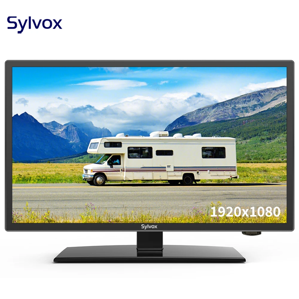 SYLVOX 12/24 Volt 24'' Portable Camping TV with DVD Player and FM 1080P ...