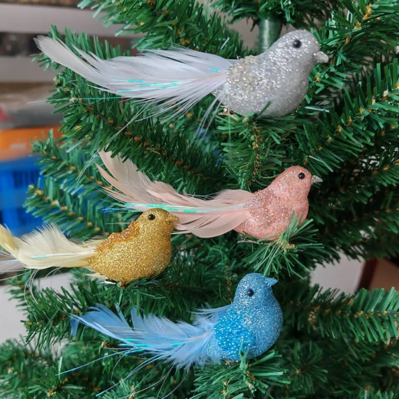 Artificial-Bird-Christmas-Colored-Feather-Bird-Imitation-Bird-Foam-Bird ...