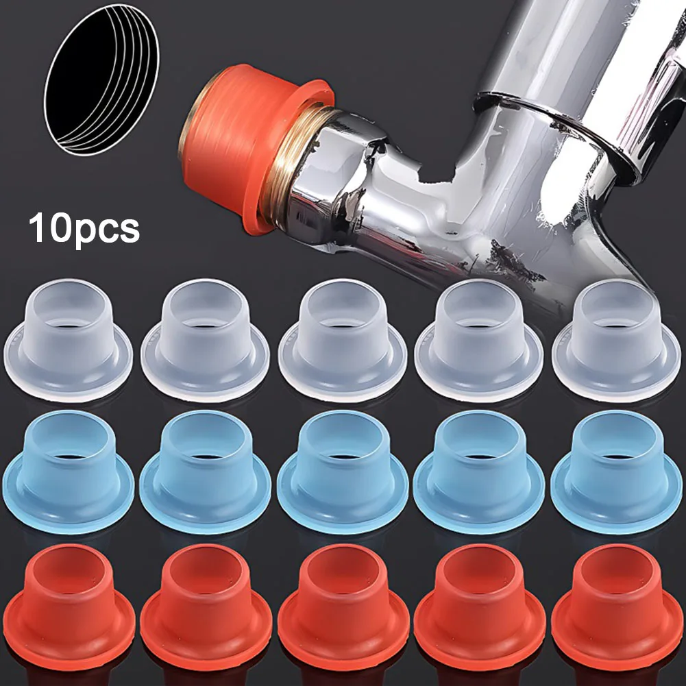 10PCS Faucet Leakproof Gasket Triangle Valve Silicone Gaskets Tube Hose ...