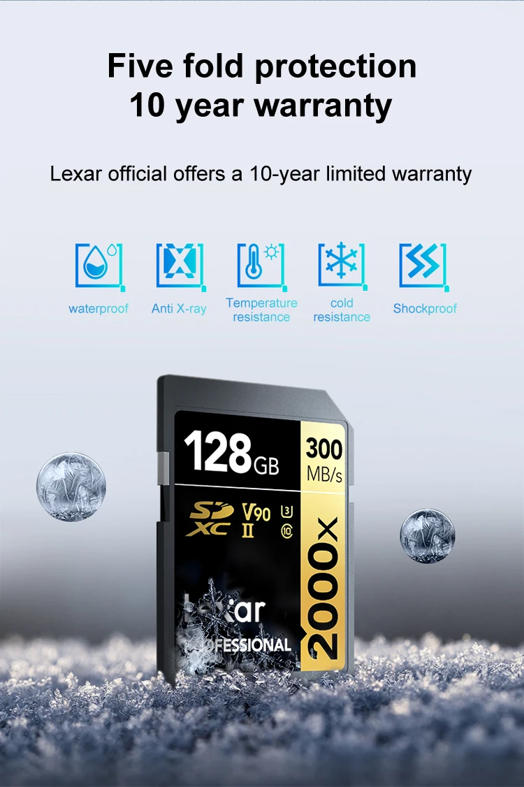 Lexar SD V90 UHS-II карта памяти 32/128/256 ГБ | AliExpress