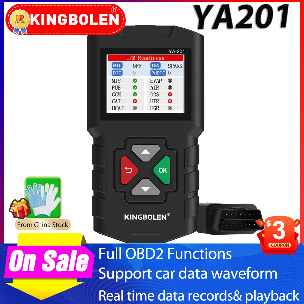OBD2 Diagnostic Tool YA201 CAR Code Reader FREE Update Lifetime For OBD ...