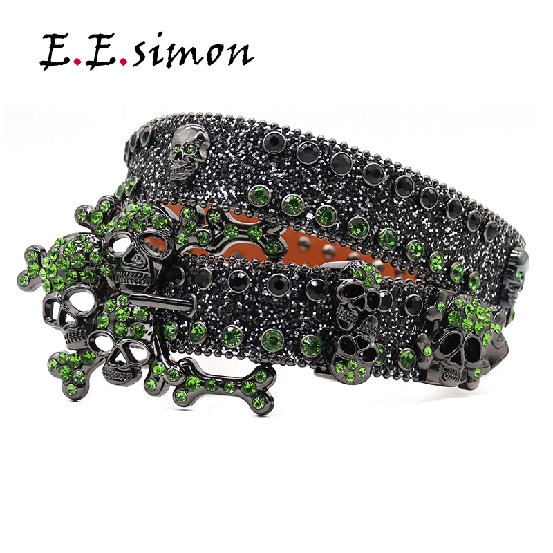 NEW-BIG-Skull-Head-Belts-for-Men-Women-Western-Cowboy-Cowgirl ...