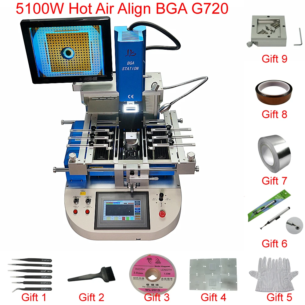 4800w Automatic Align Bga Rework Station G720 Solder Machine With Chip ...