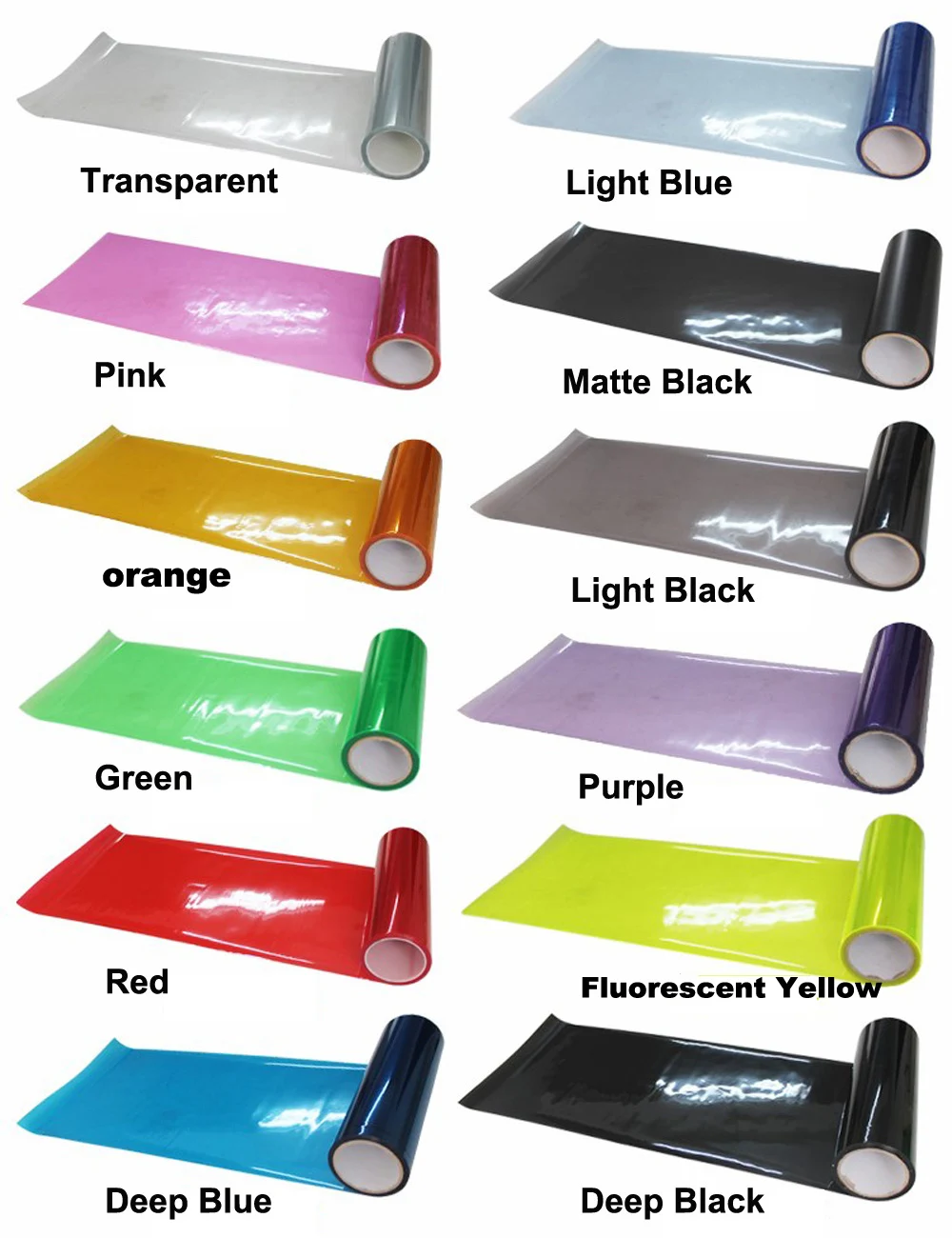 Car Headlight Tint 10m/roll Yellow Fog Light Film Smoke Headlight ...