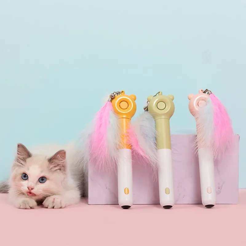 Interactive-Laser-Toy-Hand-held-Magic-Cat-Teasing-Stick-Funny-35cm-Auto ...