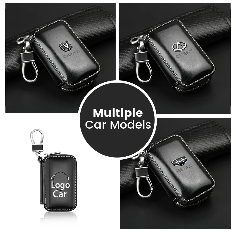 Genuine-Leather-Key-Wallet-Car-Key-Bag-Multi-Function-Key-Case-For ...