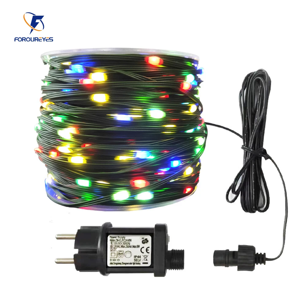 50m 100m Led Lights 8modes Festoon Waterproof Outdoor 24V Fairy Lights ...