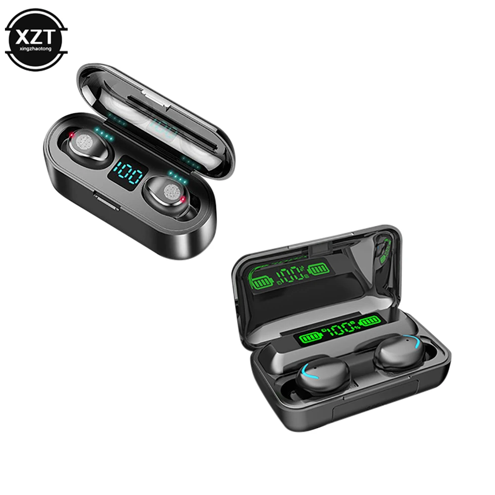 F9 5C Wireless Bluetooth compatible 5.0 Headphones 9D Stereo Sports ...