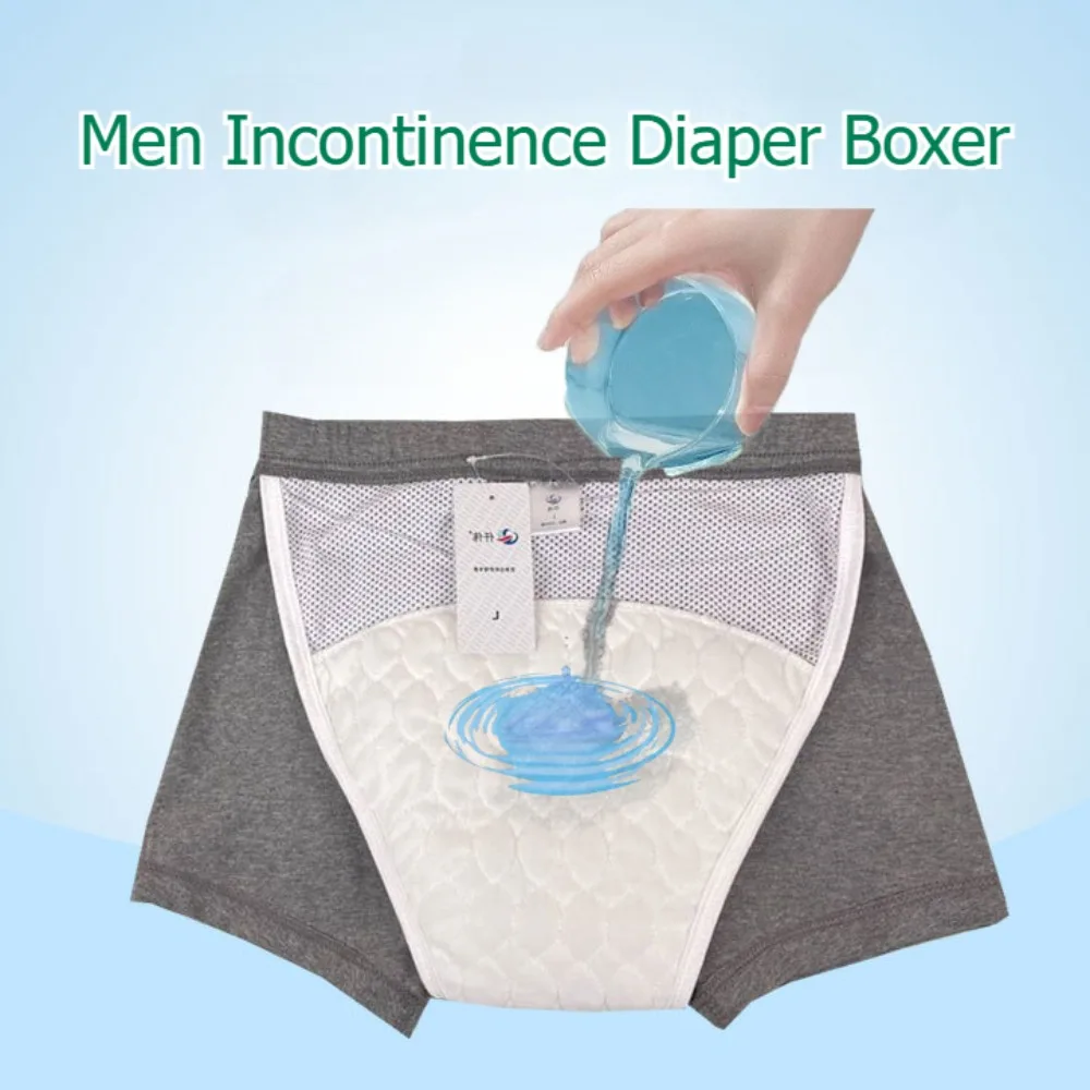 Anti-leakage Panties Men's Washable Diaper Underwear Cotton Elderly ...