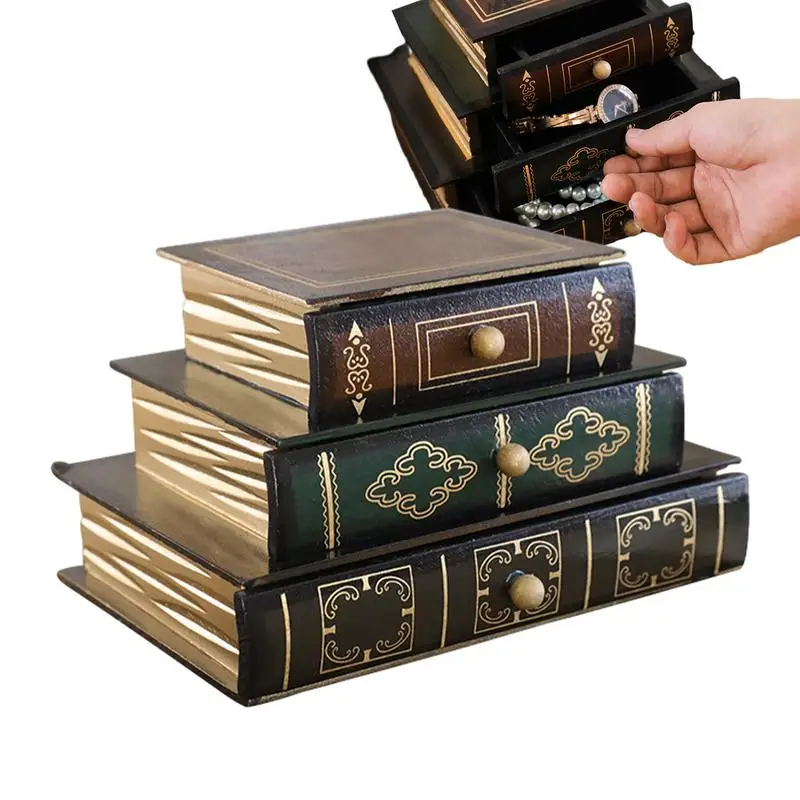 European-Retro-Fake-Book-Shape-Storage-Box-Home-Office-Secret-Item ...