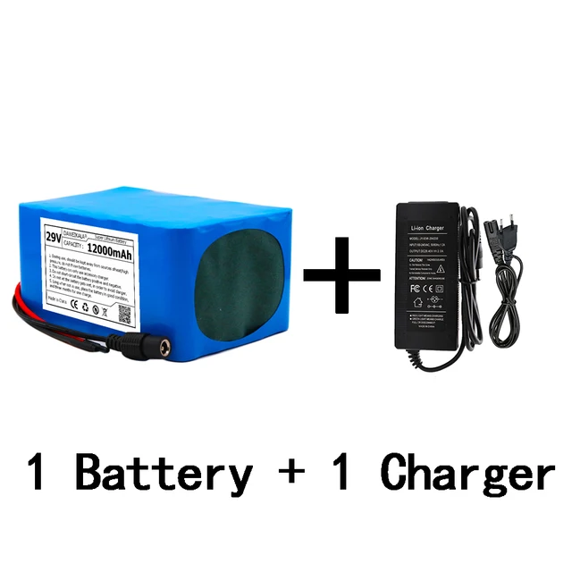 29V battery 12Ah 18650 lithium ion battery pack 24V Electric bicycle ...