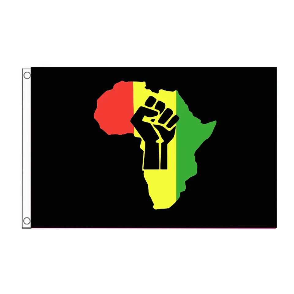 BLM African Flag 90x150cm Polyester Flag with Metal Grommets for Indoor ...