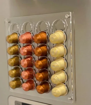 40 PCS Acrylic Nespresso Coffee Pod Capsule Storage Drawer Organizer ...