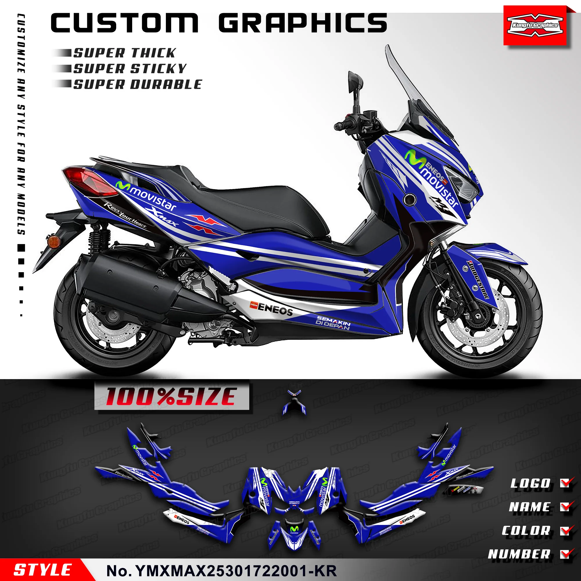 KUNGFU-GRAPHICS-Full-Wrap-Kit-Motorcycle-Stickers-Kit-for-Yamaha-XMAX ...