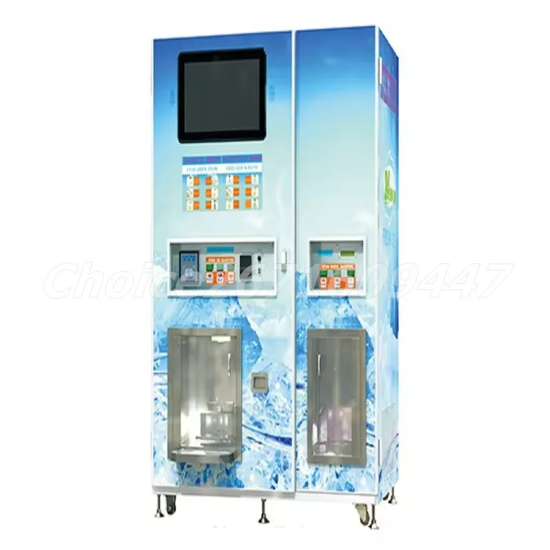 Commercial-Self-Serve-Hotel-Ice-Maker-and-Ice-Cube-Dispenser-Vending ...