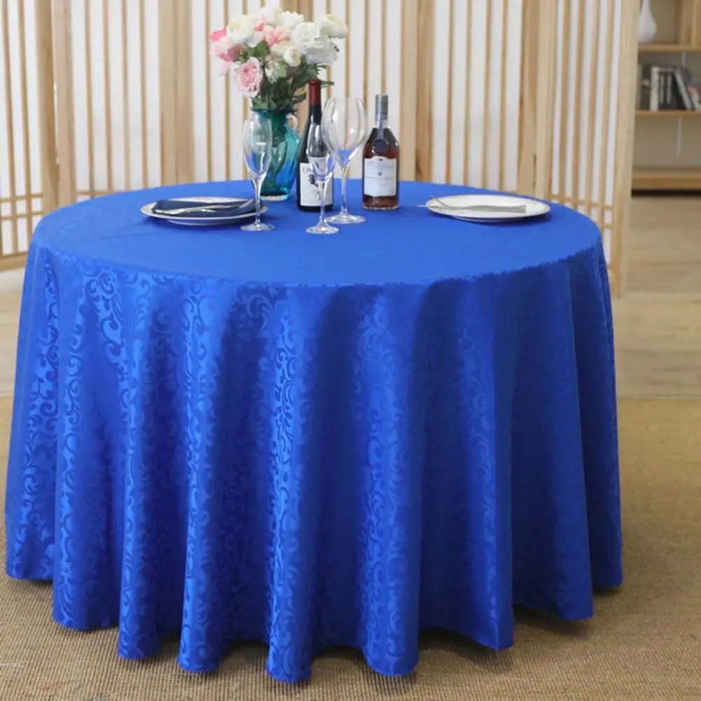 Tablecloth-Tear-Resistant-Polyester-Washable-Round-Tablecloth-For ...