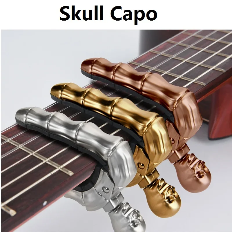 Zinc-Alloy-Demon-Style-Deluxe-Guitar-Capo-Skull-Capo-for-Bass-Acoustic ...