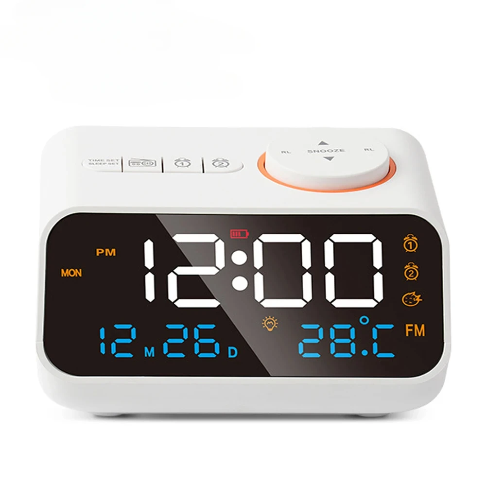 Mordern FM Radio LED Alarm Clock for Bedside Wake Up. Digital Table ...