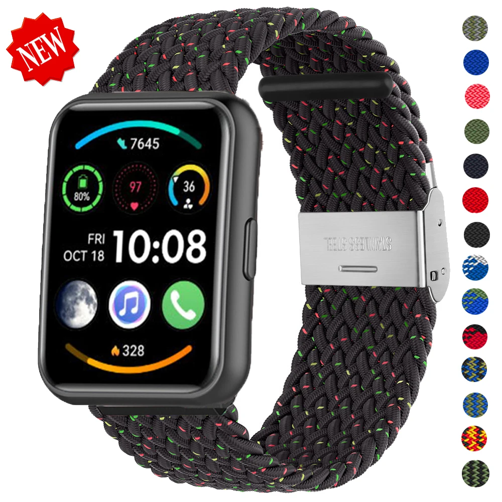 Braided Loop Strap For Huawei Watch Fit 2 Band Nylon Wristband Woven ...