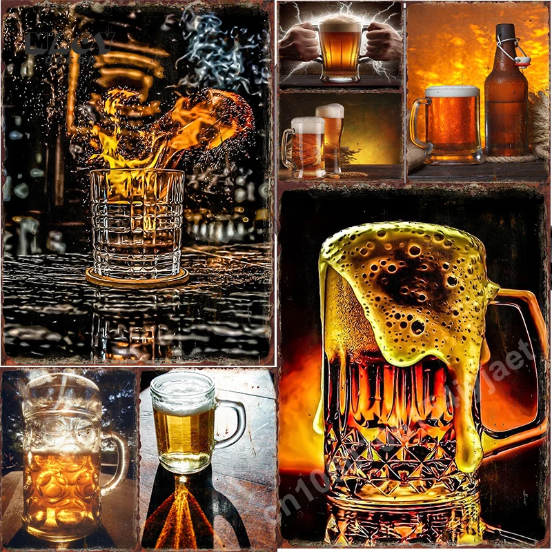 Beer HD Metal Tin Sign Party Music Bar Pub Club Wall Decor Art ...