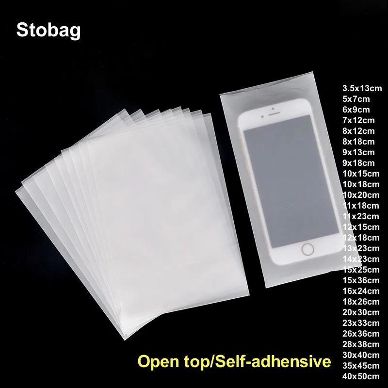StoBag-CPE-Frosted-Bags-Open-Top-Self-adhensive-Blank-Plastic-Packaging ...