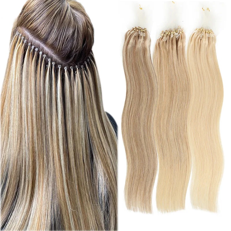 Micro-Ring-Loop-Hair-Extensions-Human-Hair-Fishing-Line-Hair-Extension ...