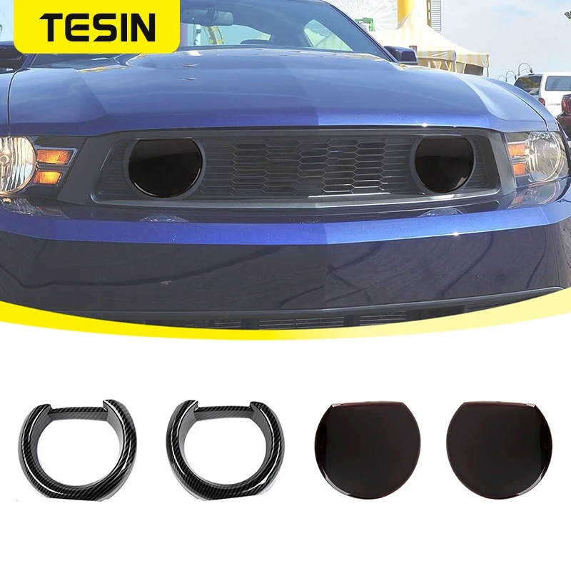 TESIN-Car-Front-Insert-Grille-Light-lamp-Decoration-Cover-Sticker-For ...
