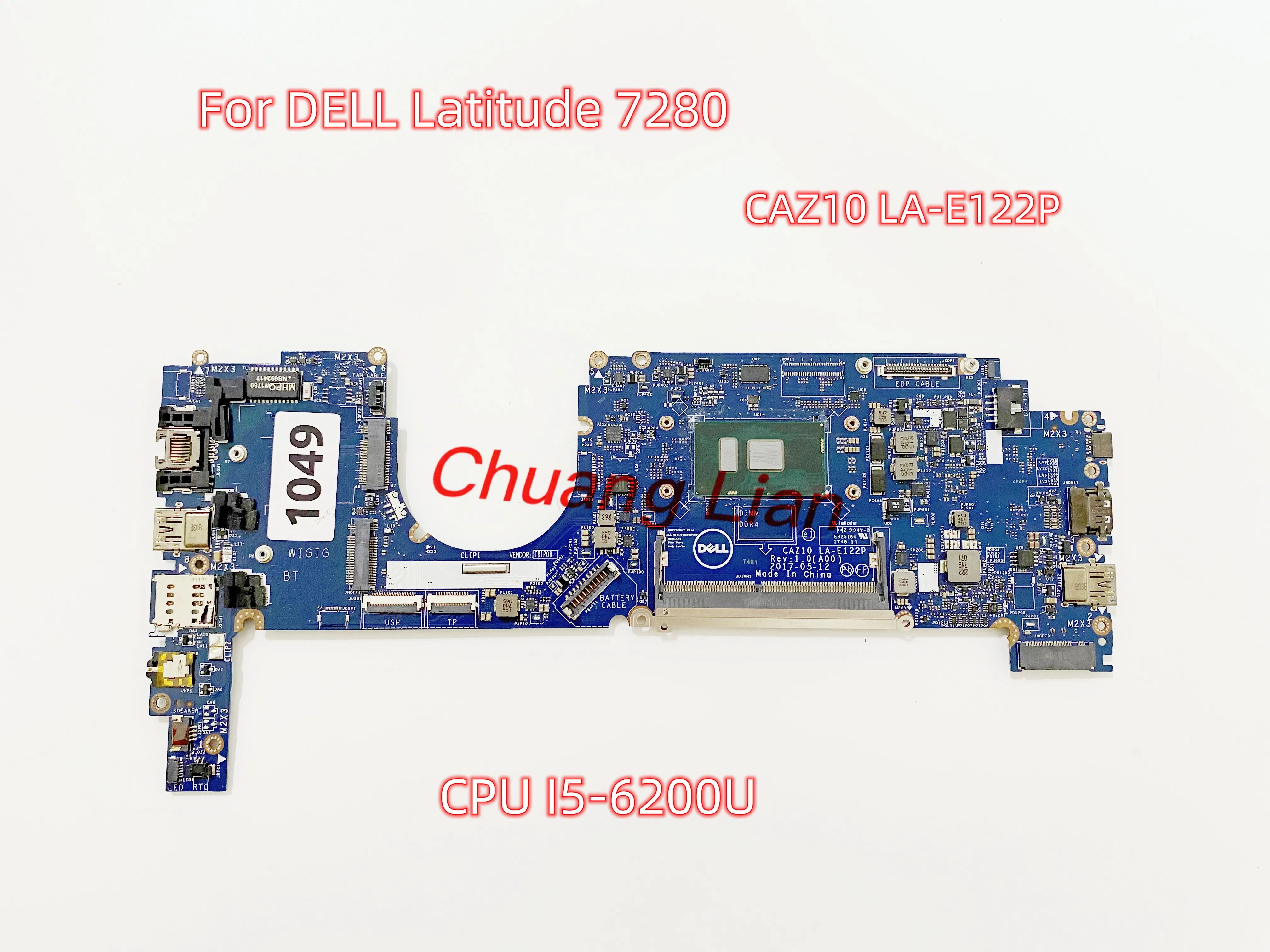 CAZ10 LA E122P For DELL Latitude 7280 Laptop Motherboard with i5 i7 6th 7th Gen CPU CN 0W87R5 ...